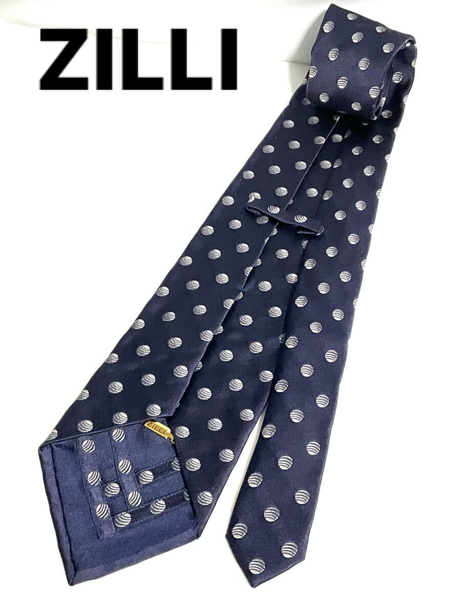 Yahoo!オークション - ジリ ZILLI ネクタイ ジリー ネイビー系 柄 送料...