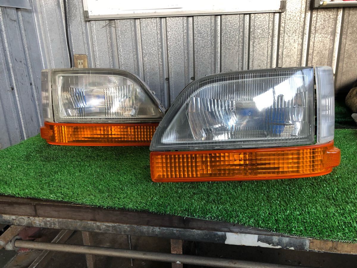 アクティ ACTY トラック他 HA3 HA4 HH3 HH4 ヘッドライト 左右セット 22239 防水加工あり 薄い黄ばみ 薄い劣化ヒビ数 ...