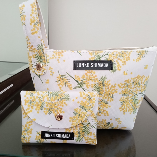 Yahoo!オークション - ジュンコ・シマダ × FMG ポーチ ミモザ 花柄 未...