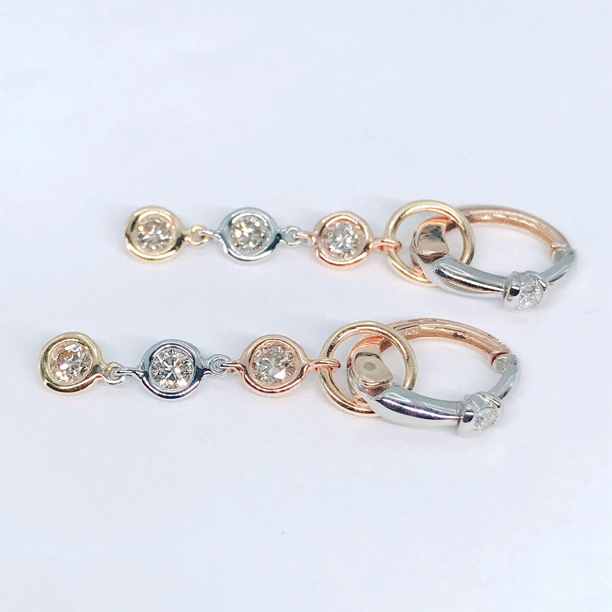 Yahoo!オークション - GSTV ダイヤモンド 0.44ct フープ ピアリング イ...