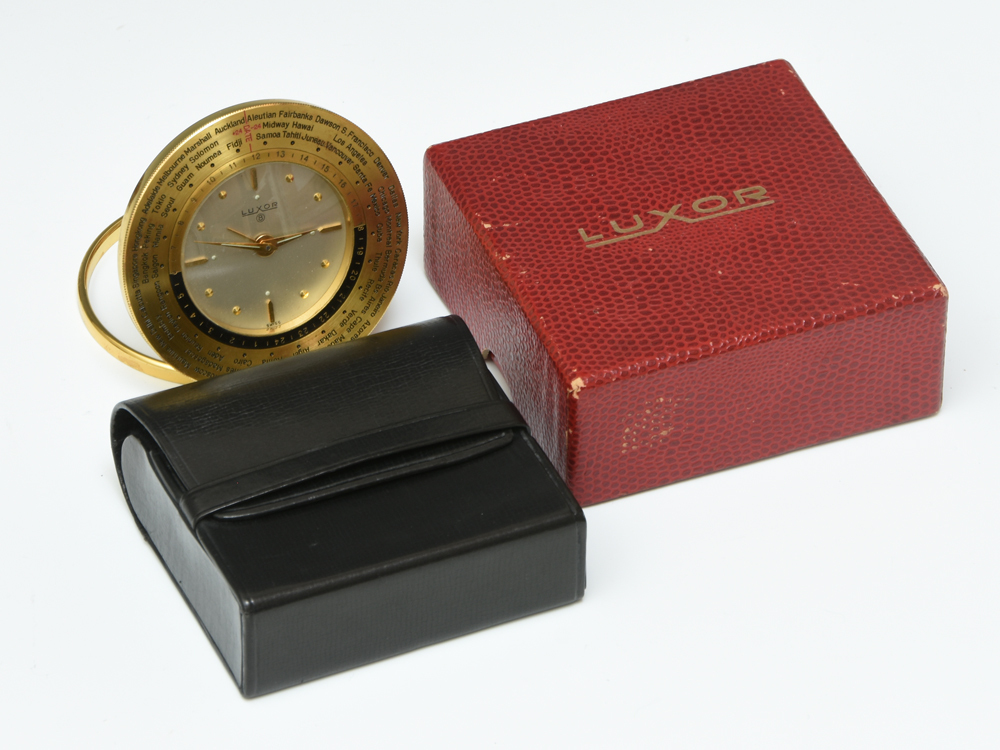 Yahoo!オークション - LUXOR ルクソール 製 トラベルクロック 手巻 置...