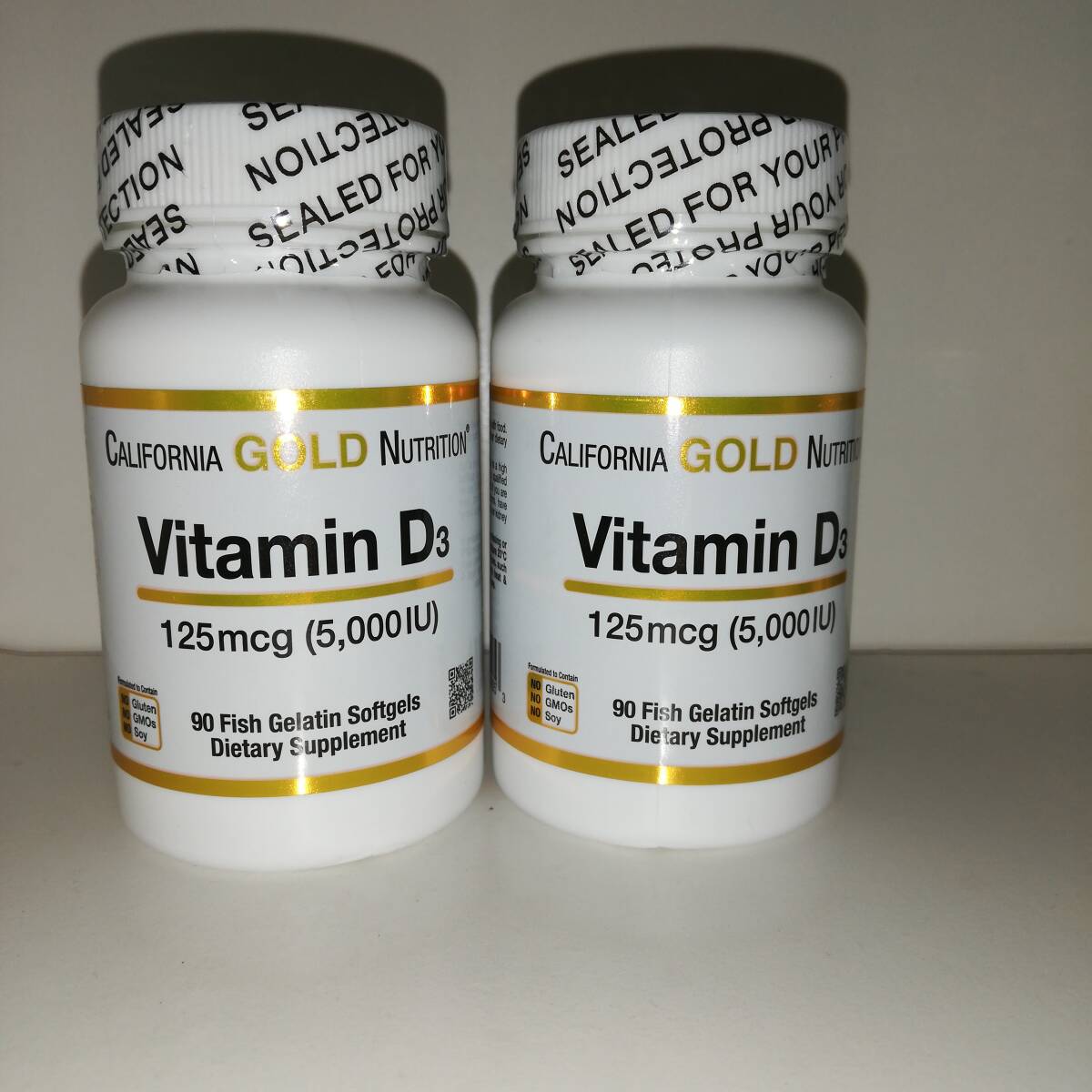 Yahoo!オークション - 【2個セット】ビタミンD3 5000IU 125mcg 90粒 Ca...