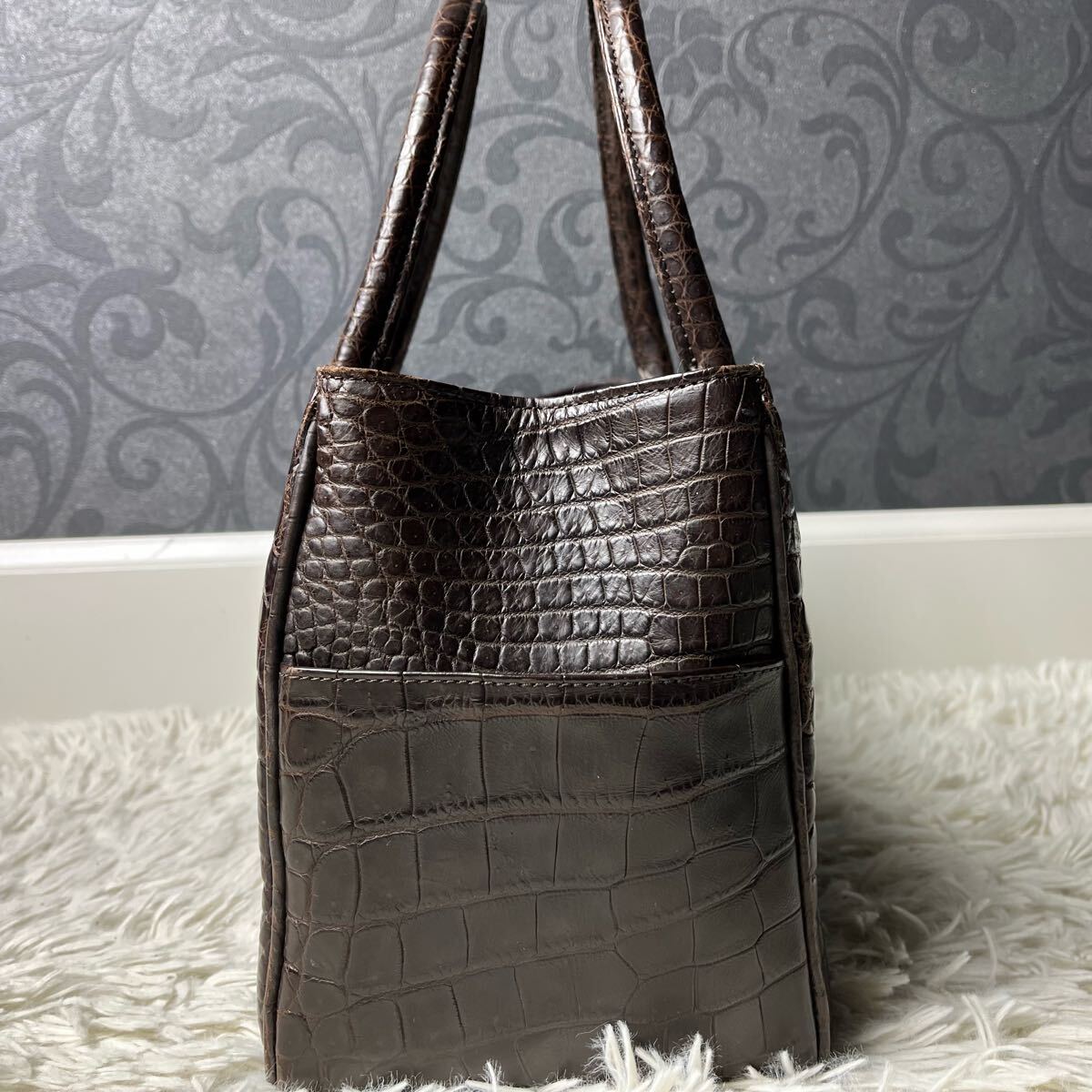 Yahoo!オークション - 定価25万 JRA クロコダイル トートバッグ メンズ...