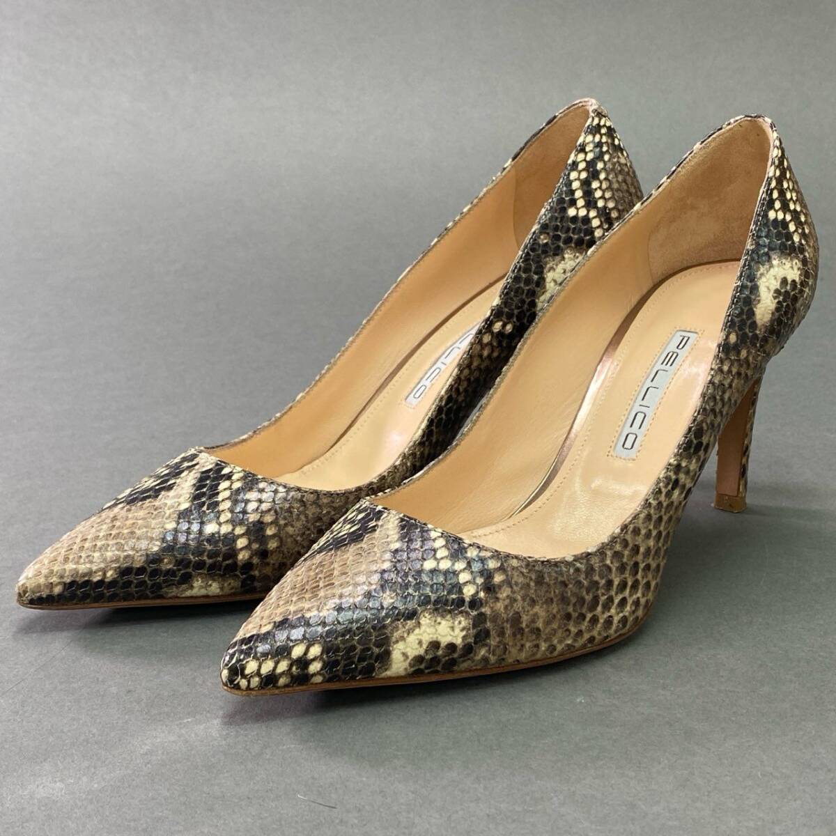 Yahoo!オークション - 7b14 《美品》 PELLICO ペリーコ パイソンレザー...