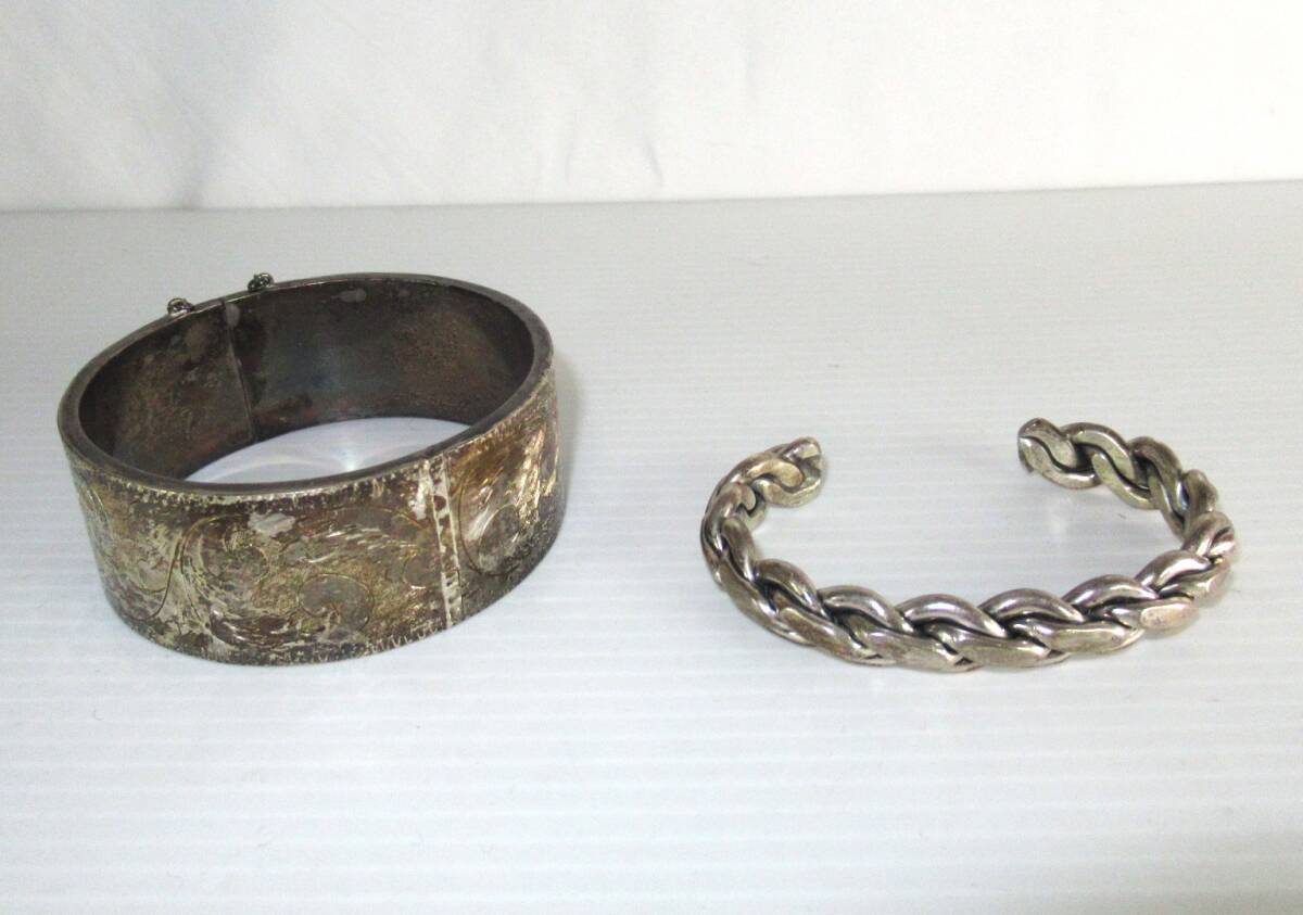 Yahoo!オークション - ヴィンテージ 925/STERLING刻印 ブレスレット 2...