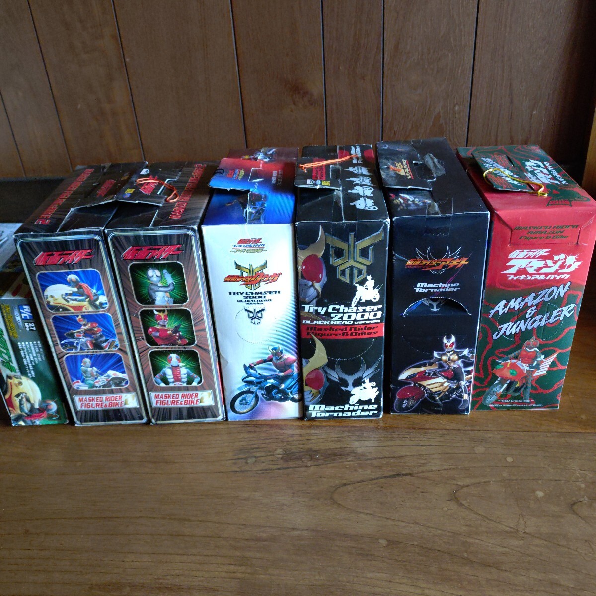 日本代購代標第一品牌【樂淘letao】－仮面ライダーアマゾン V3 クウガ アギト 旧1号サイクロン号ラジコン 7個セット売り バンプレスト クレーンゲーム景品バンプレスト