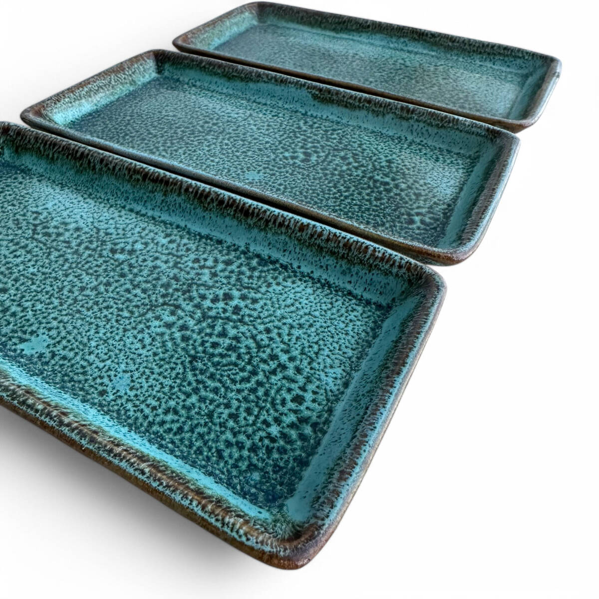 N7-391 小樽窯 小樽焼 陶器 均青釉 長角皿 3枚セット 食器 焼き物(陶磁一般)｜売買されたオークション情報、yahooの商品情報をアーカイブ公開 - オークファン（aucfan.com）