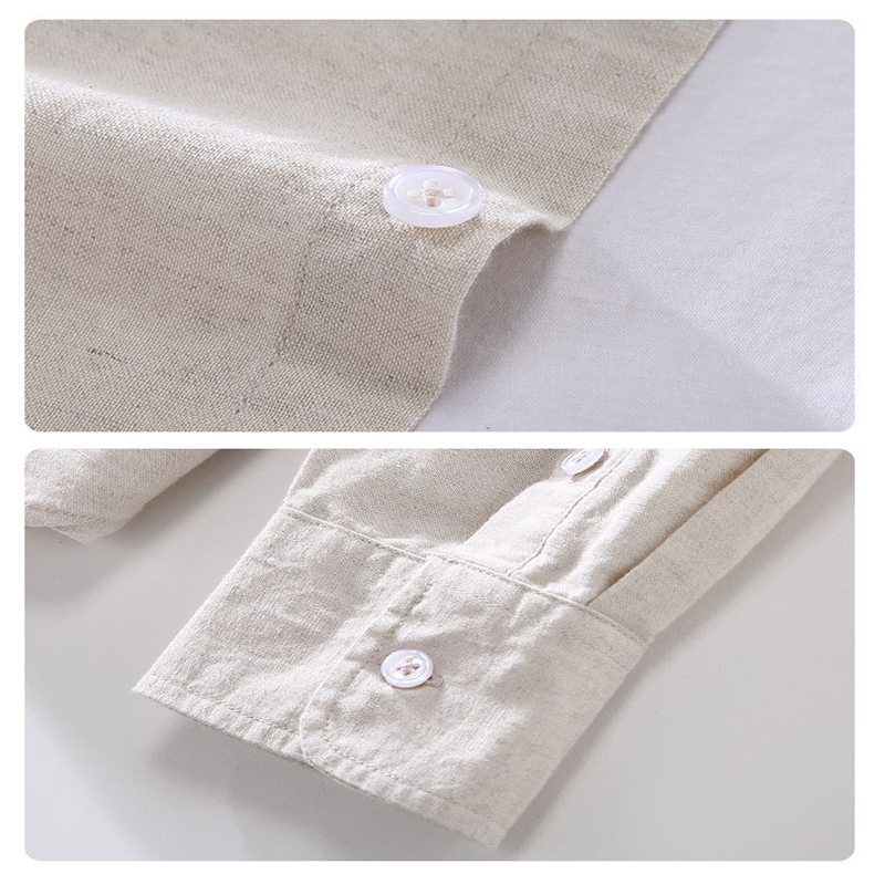 Yahoo!オークション - A756-M 綿麻シャツ メンズ 長袖シャツ カジュア...