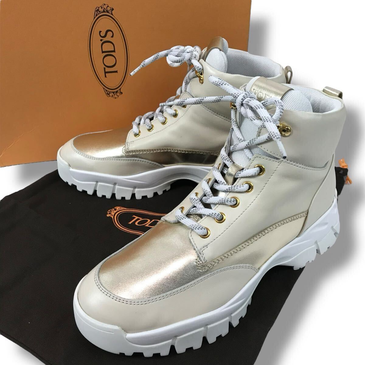 Yahoo!オークション - v35 新品同様 未使用 TOD'S トッズ ハイカット ...