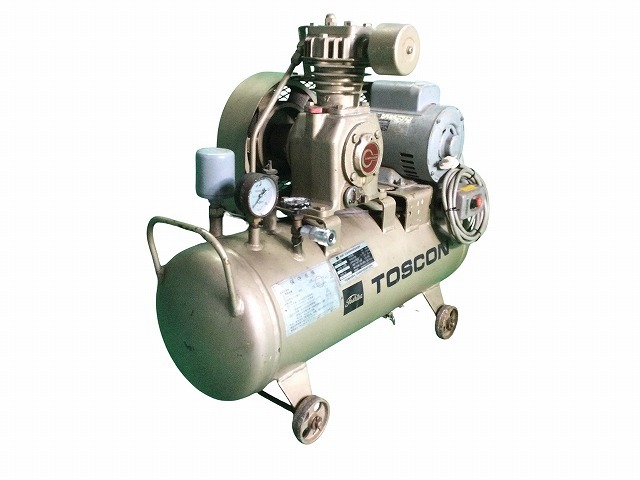 Yahoo!オークション - 中古品 TOSHIBA 東芝 100V 30L エアコンプレッ...