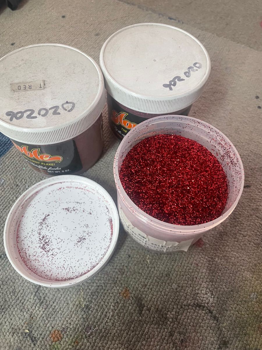 Yahoo!オークション - メタルフレーク 6.0oz ラメ フレーク 赤 レッド ...