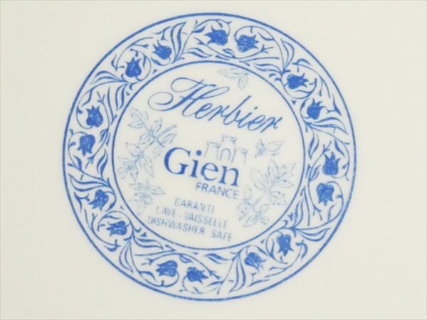 Yahoo!オークション - k897 Gien ジアン コバルト アラベスク プラター...