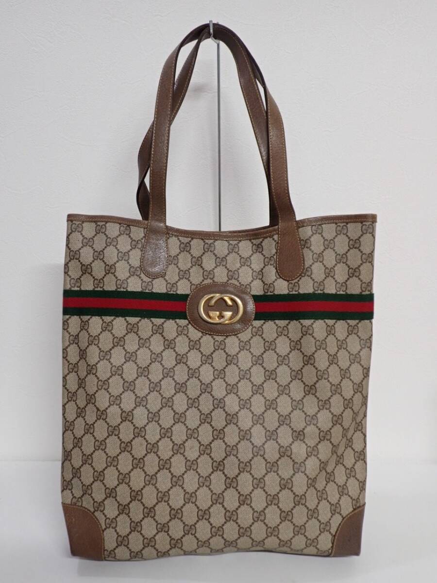 Yahoo!オークション - K693/4G GUCCI グッチ トートバッグ オールドグ...