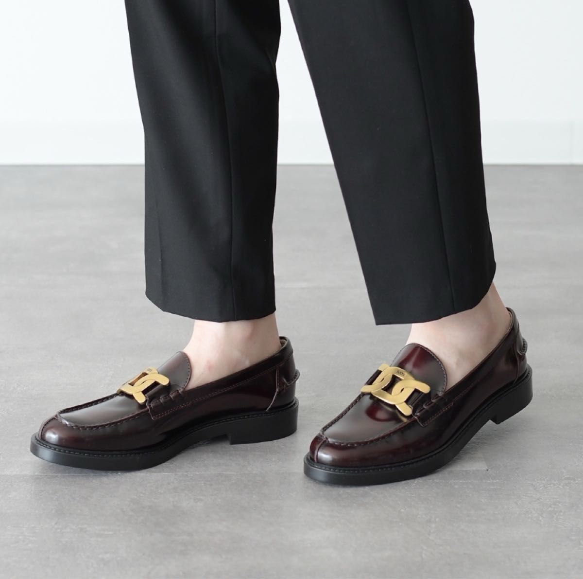 TOD'S トッズ ケイト レザー ローファー 35(22~22 5cm) ボルドー TOD'S トッズ ケイト レザー ローファー 35(22~22 5cm) ボルドー