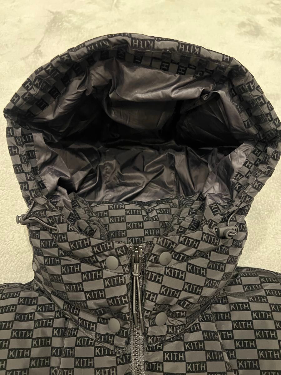 Kith サイズS Monogram Midi Puffer Black ダウンジャケット Kith サイズS Monogram Midi Puffer Black ダウンジャケット