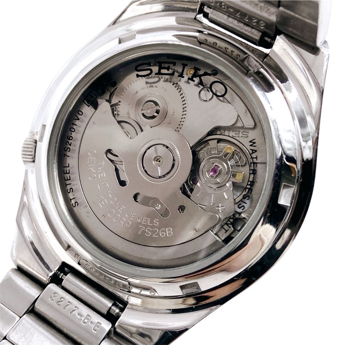 希少 裏スケ】SEIKO 5 セイコー 7S26-01V0 デイライト 21JEWELS 希少 裏スケ】SEIKO 5 セイコー 7S26-01V0 デイライト 21JEWELS