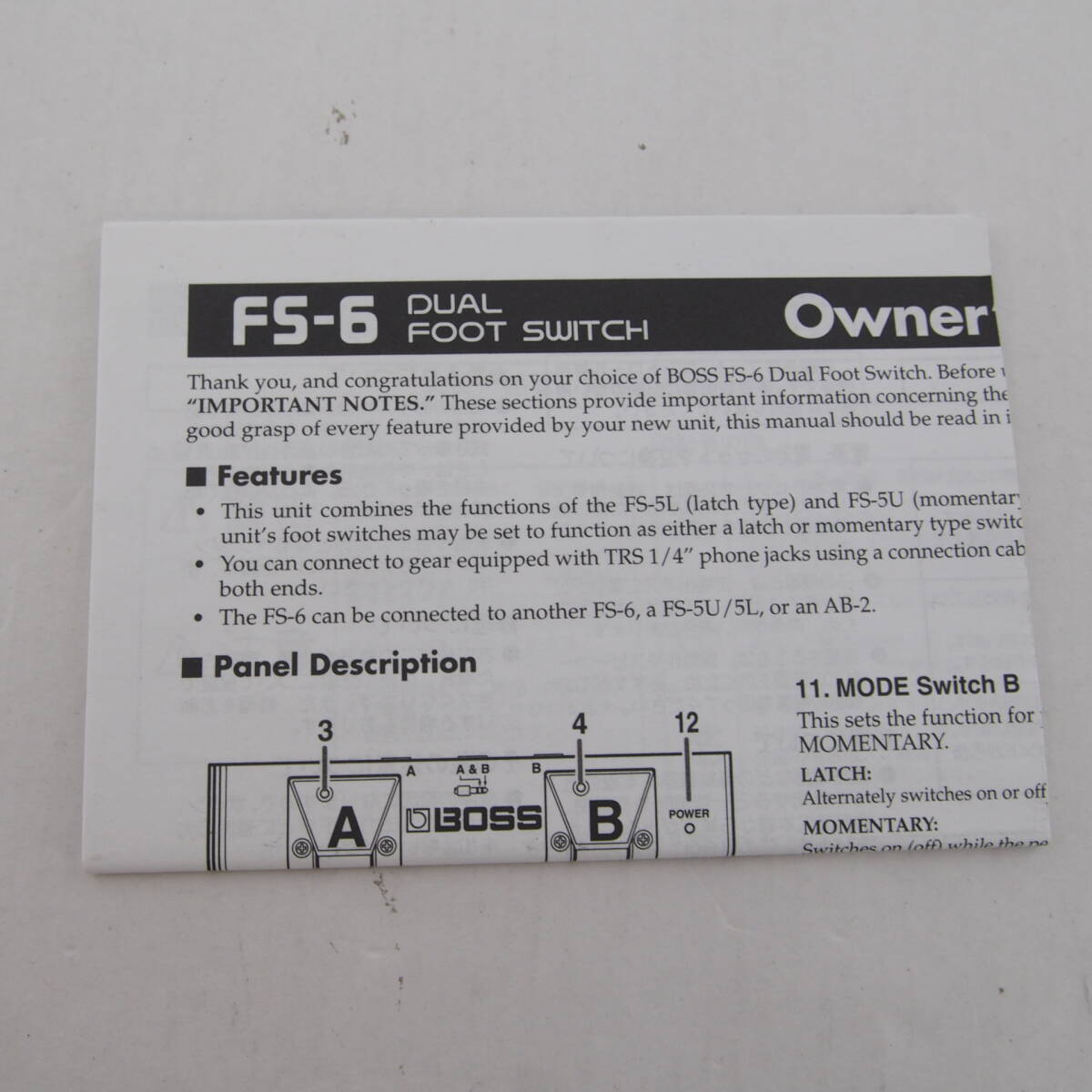 Yahoo!オークション - 48 60/ BOSS FS-6 0308074