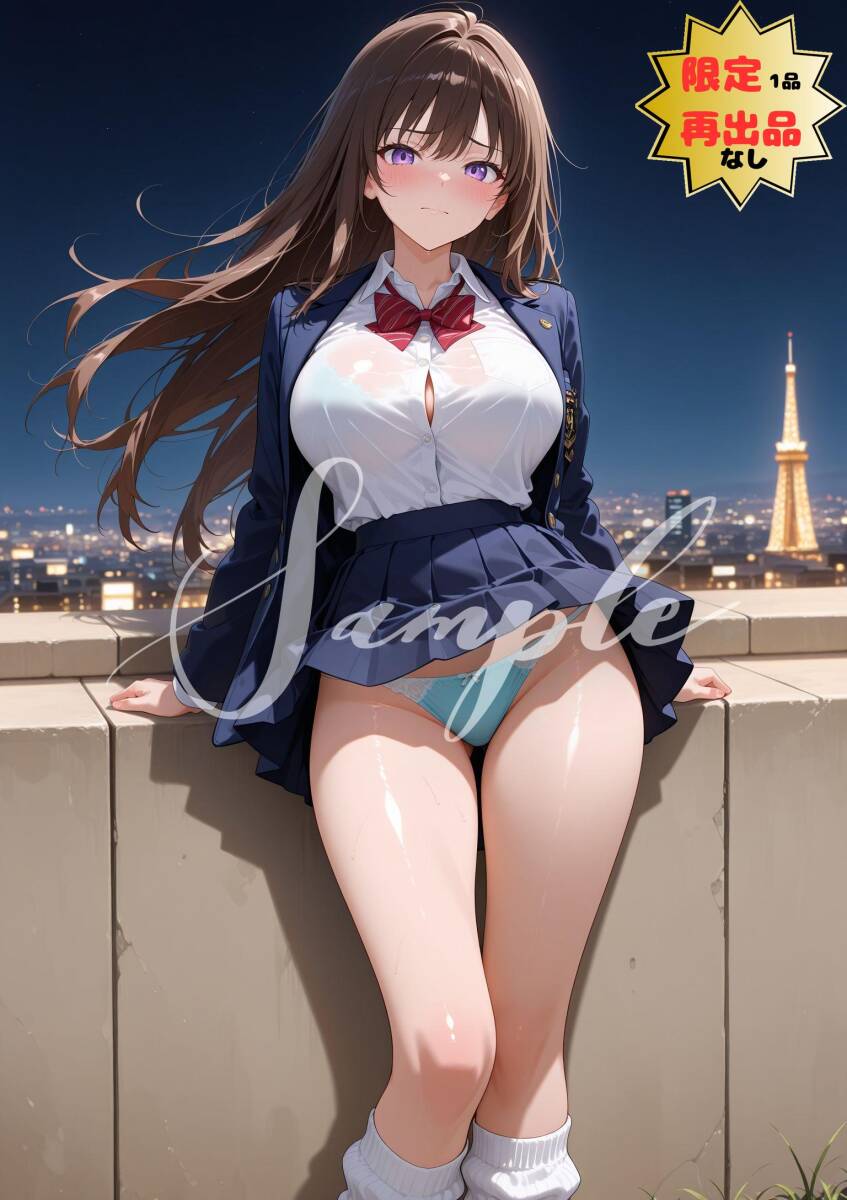 Yahoo!オークション - ZBi123【限定1品】A4 AIアートポスター 制服コス...