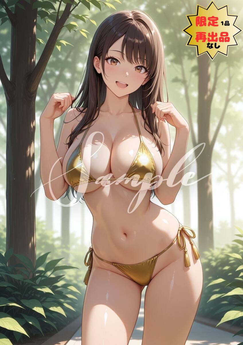Yahoo!オークション - Ai066【限定1品】A4 AIアートポスター 水着 セク...