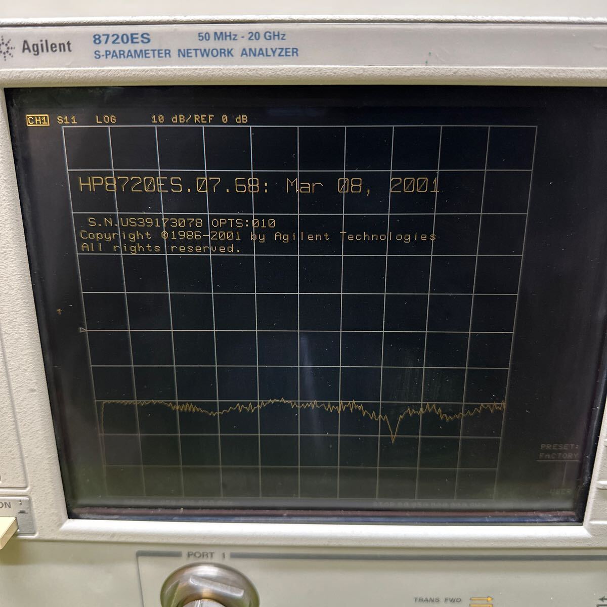 Yahoo!オークション - hp/Agilent「8720ES」S-PARAMETER NETWORK ANALY...