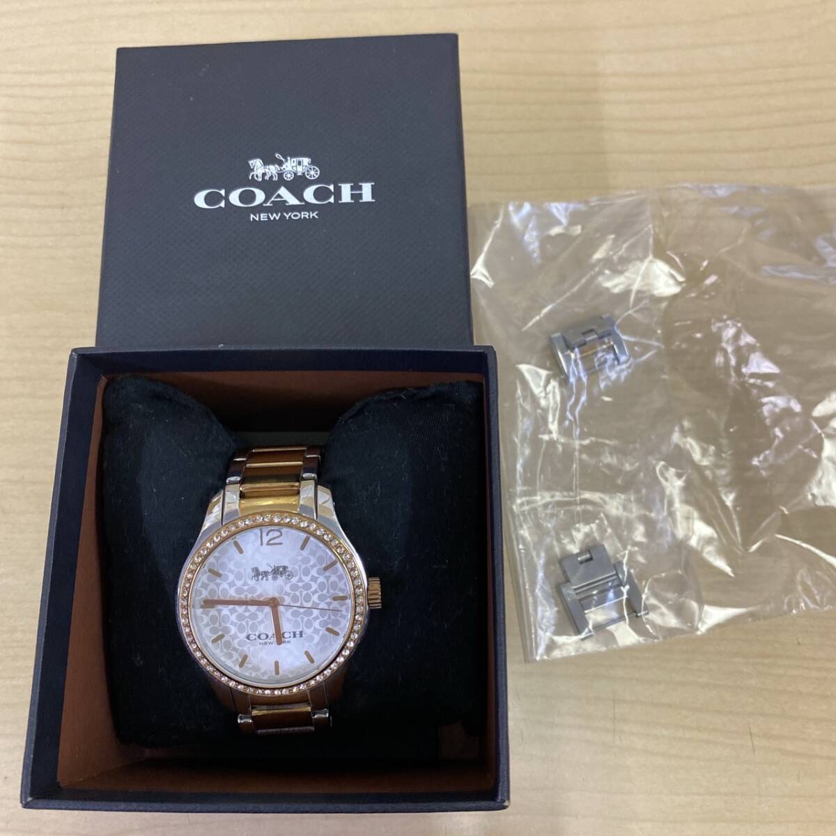 Yahoo!オークション - 【T0315】COACH コーチ 腕時計 クォーツ 現状稼...