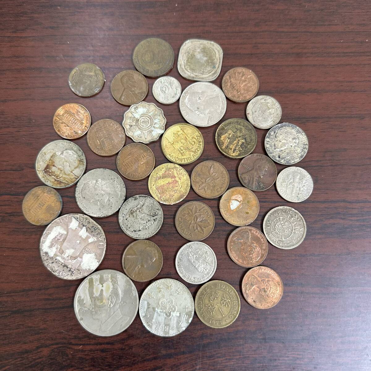 Yahoo!オークション - 【T0325】海外銭 コイン 約139g分 まとめ 外貨 ...