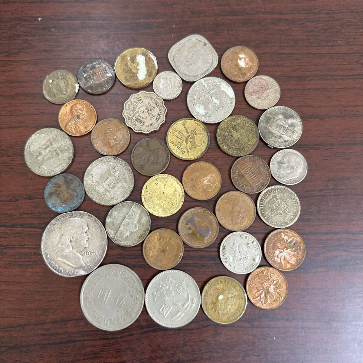 Yahoo!オークション - 【T0325】海外銭 コイン 約139g分 まとめ 外貨 ...