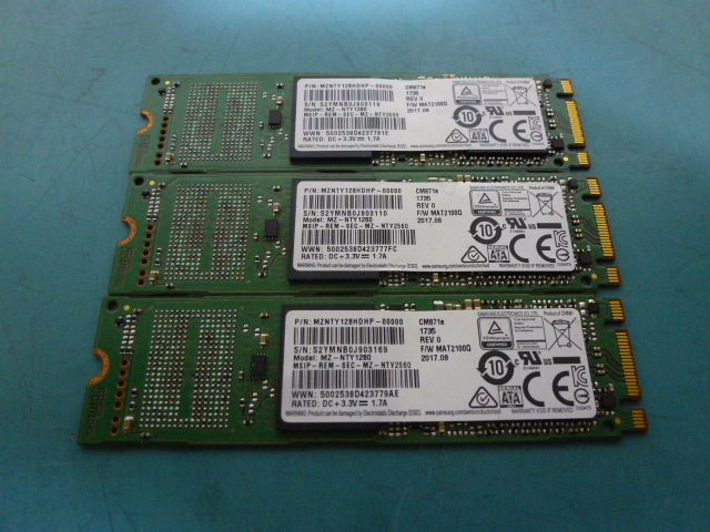Yahoo!オークション - M.2 SSD SAMSUNG サムスン 128GB 3個セット ジャ...