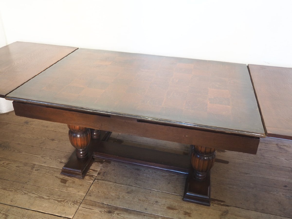 Yahoo!オークション - タ荷H0655 天板W146～273cm×D101 5cm 英国アン...