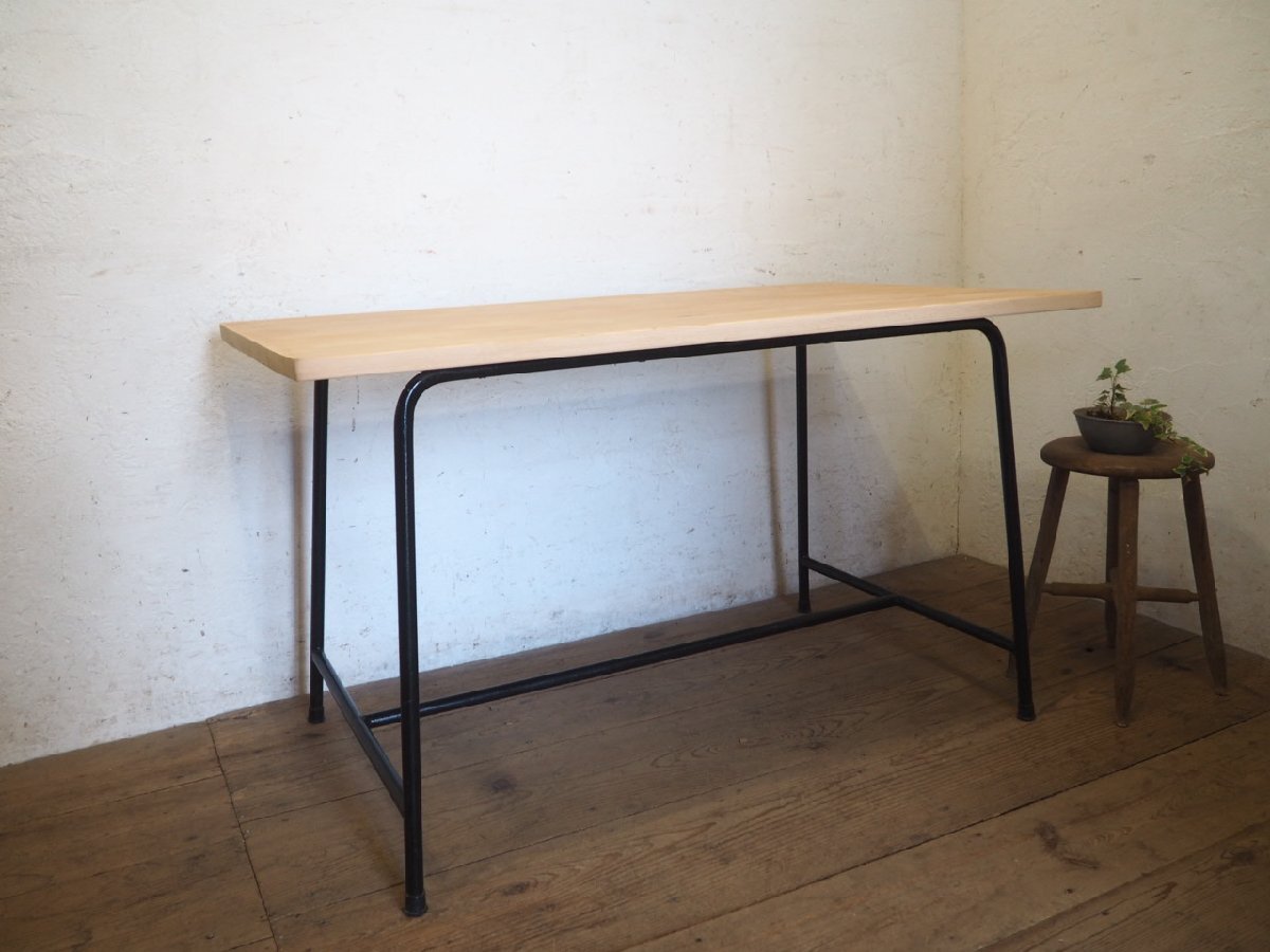 Yahoo!オークション - タ荷K0549 天板W121cm×D67 5cm ヴィンテージ レ...