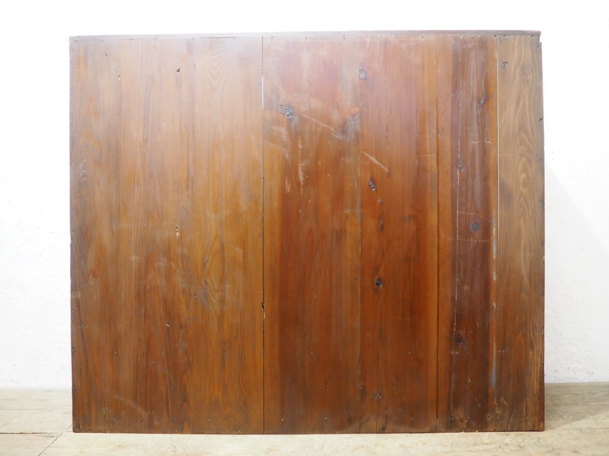 Yahoo!オークション - タ荷U0050 H103cm×W121 5cm 素朴な杉材の古い木...