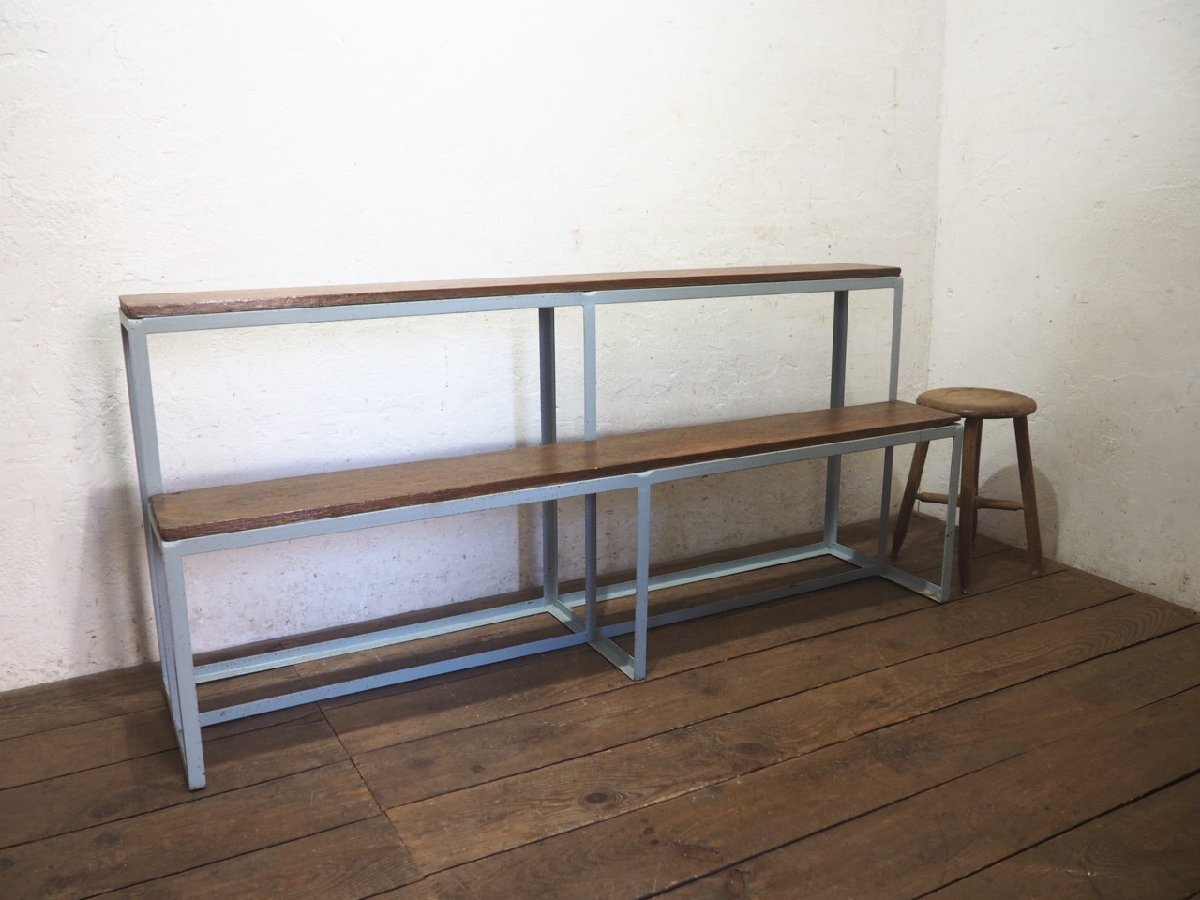 Yahoo!オークション - タ荷U0613 H73cm×W160 5cm ビンテージ 古い木と...