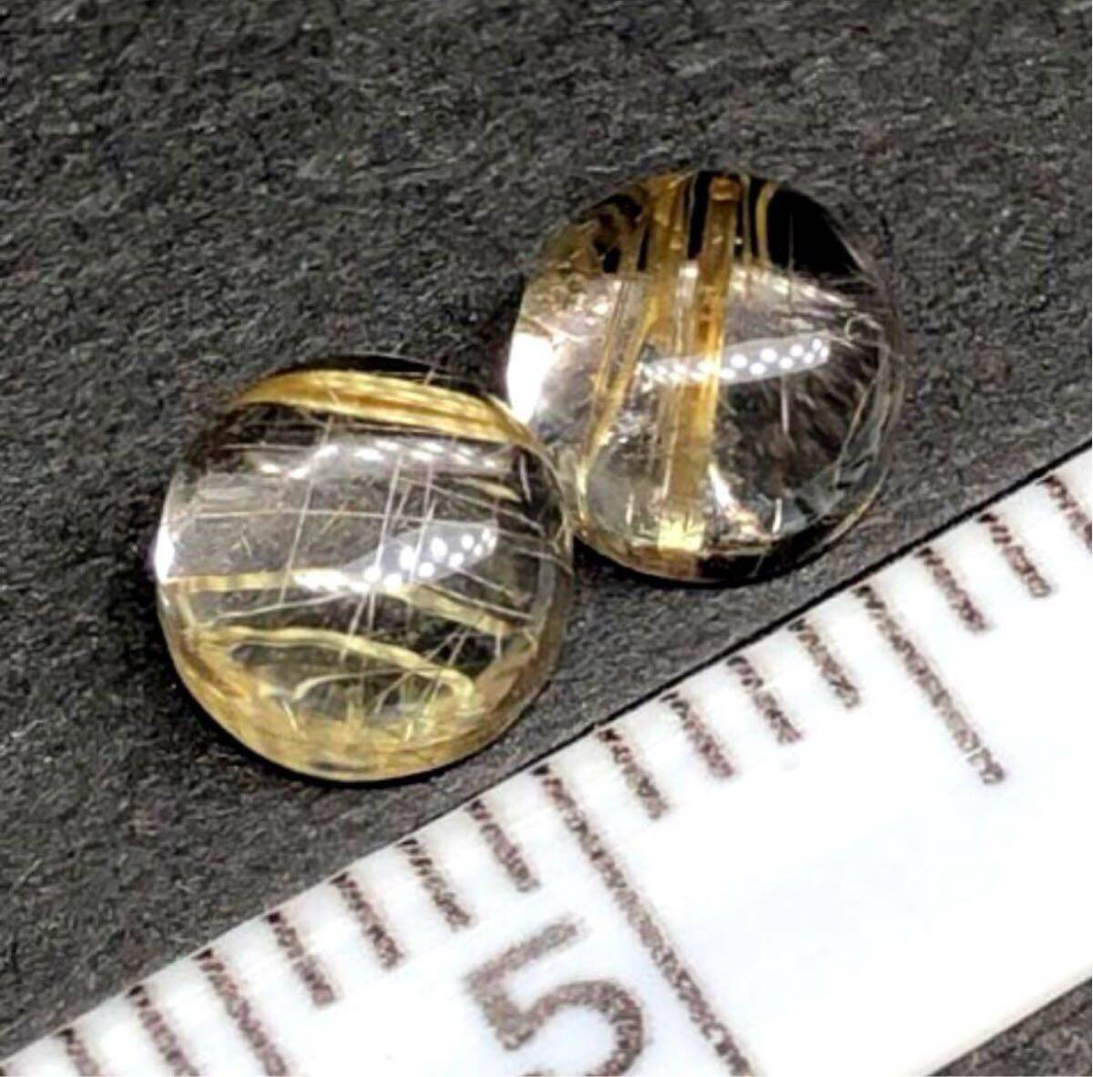 Yahoo!オークション - 3952【美ペア】計1.55ct天然ゴールデンルチルク...