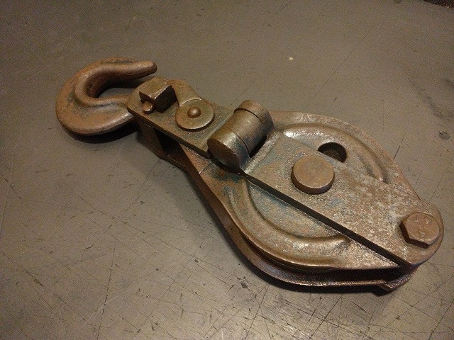 Yahoo!オークション - 【A-2179】滑車 フック型 吊滑車 スナッチブロッ...