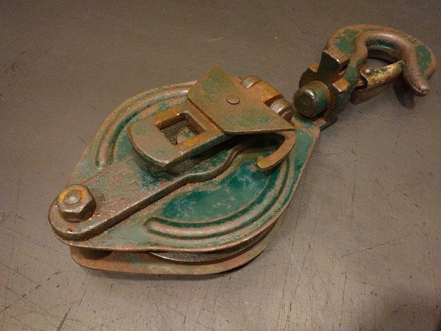 Yahoo!オークション - 【A-2179】滑車 フック型 吊滑車 スナッチブロッ...