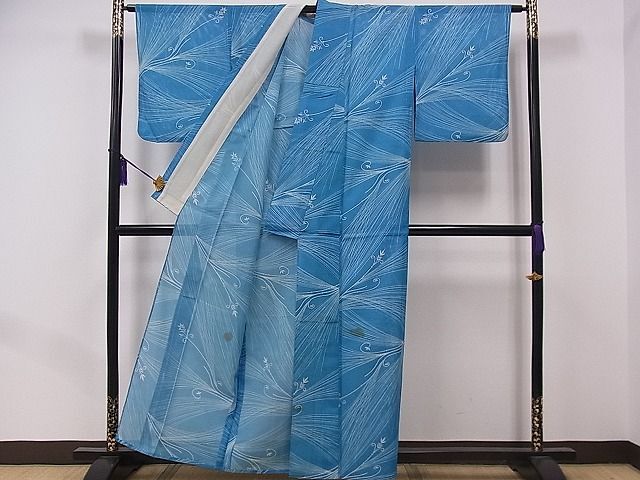 Yahoo!オークション - 平和屋着物 夏物 小紋 絽 枝花文 洗える着物 fb7...