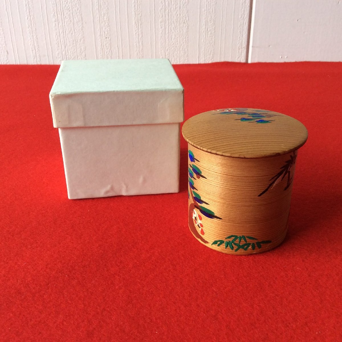 Yahoo!オークション - 【三】未使用 杉製 木製 松竹梅文 鶴亀 曲げわっ...