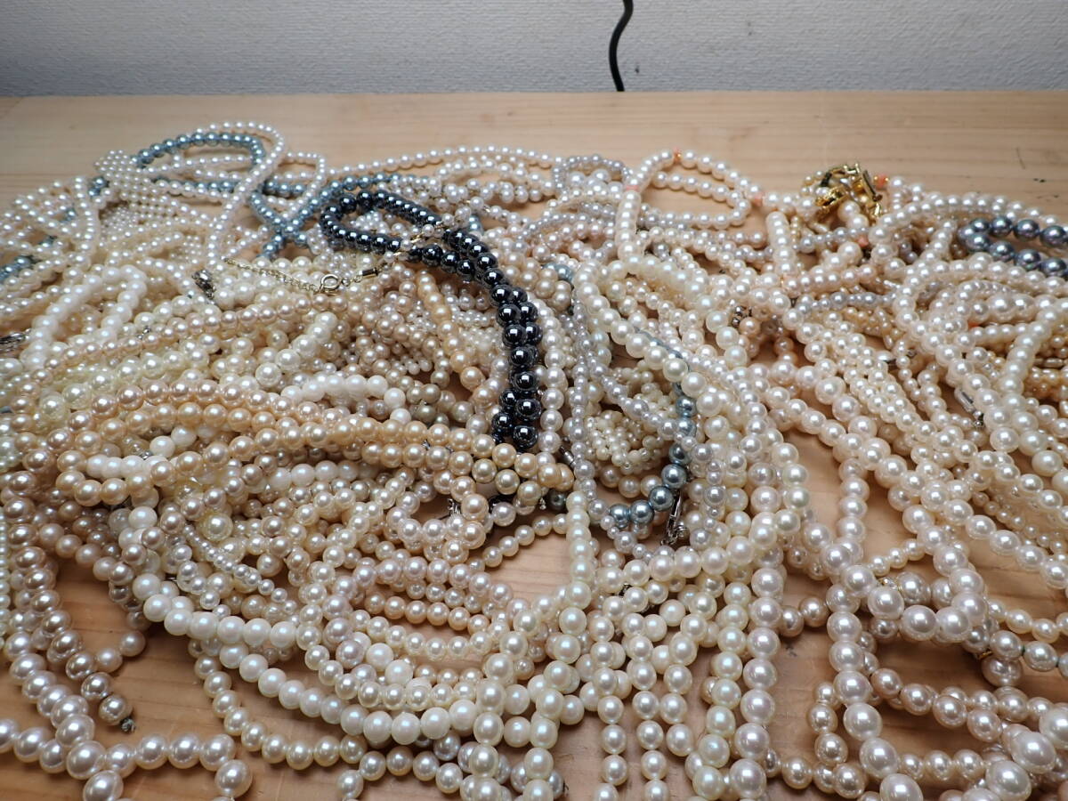 Yahoo!オークション - 26 フェイクパール ネックレス まとめ 約1 860g