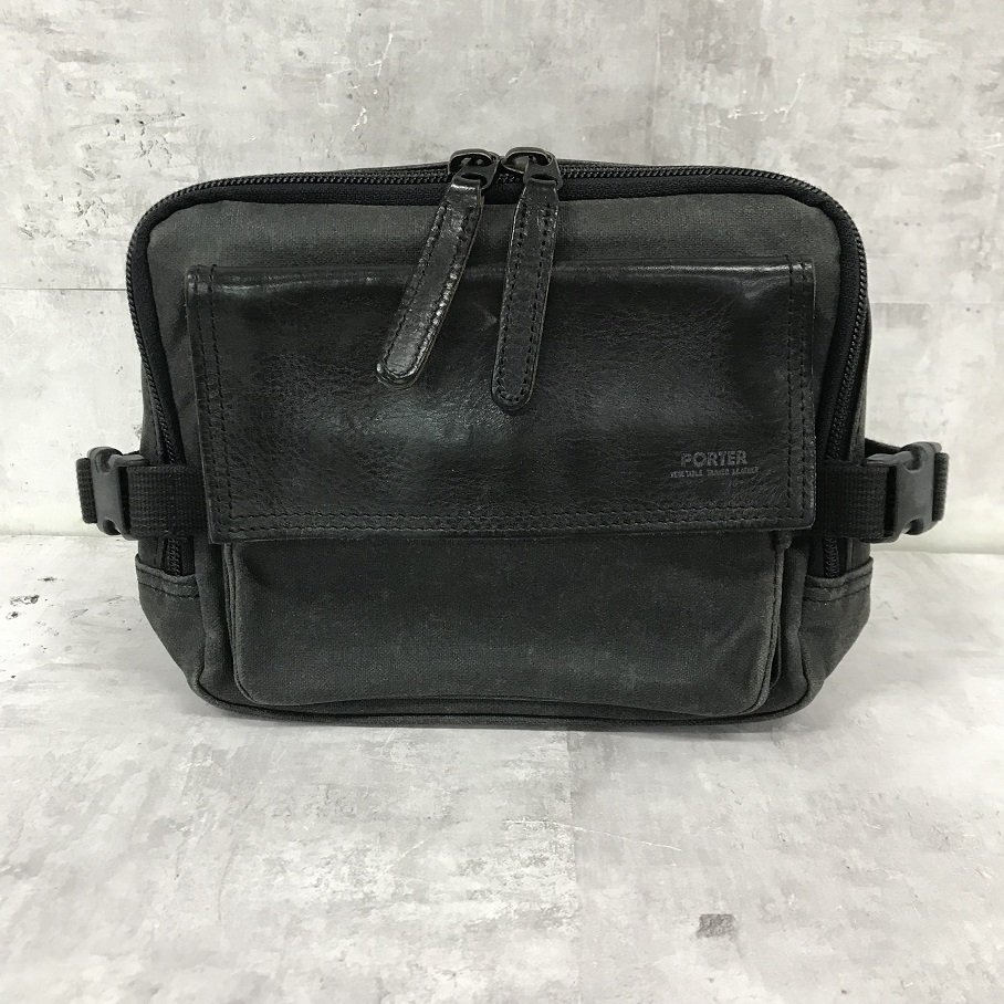 Yahoo!オークション - PORTER FIELD ウエストバッグ ポーター ブラック...
