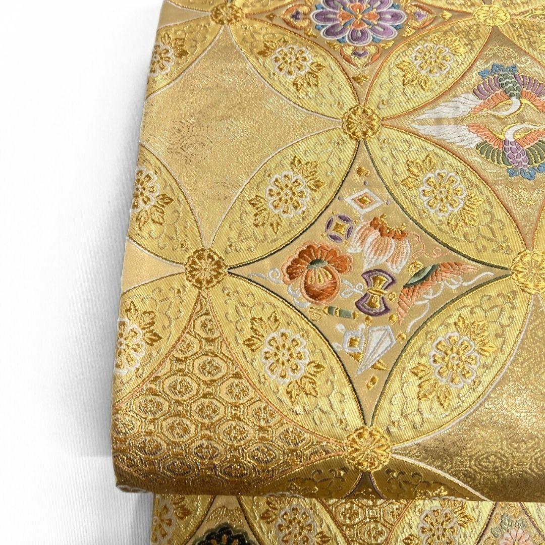 Yahoo!オークション - 七宝 花菱 松模様 蜀江紋 袋帯 着物 124a p