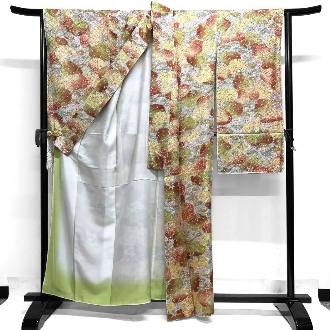 Yahoo!オークション - 未着用 絞り 板締め 松 花菱 振袖 着物 014a p