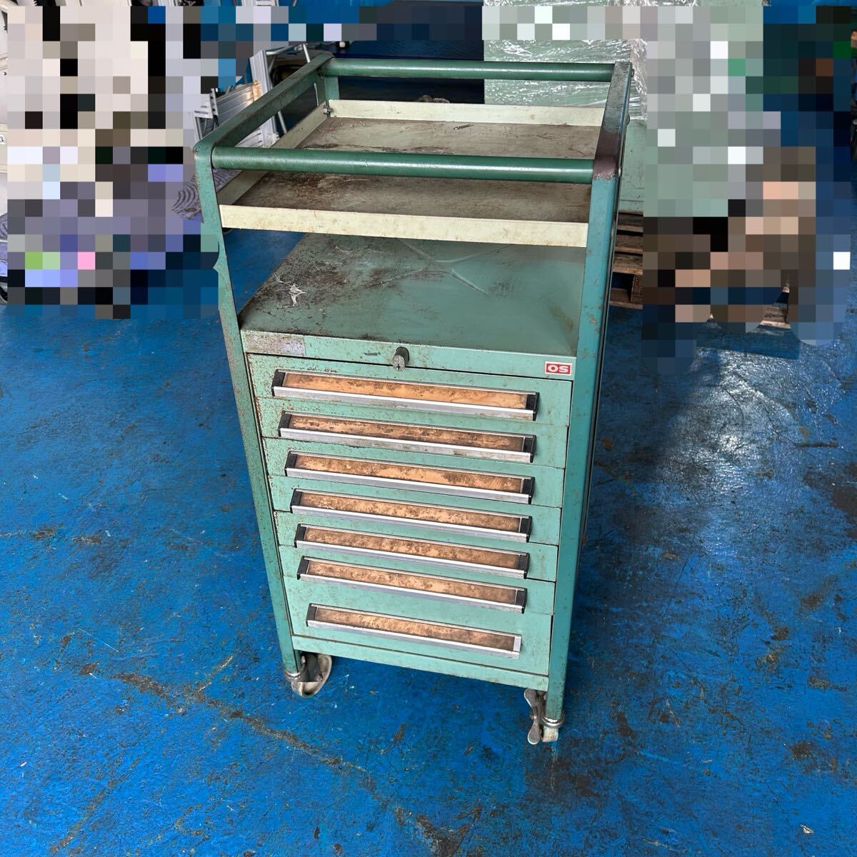 Yahoo!オークション - T92 OS キャビネット 棚 収納 引き出し7段 コレ...