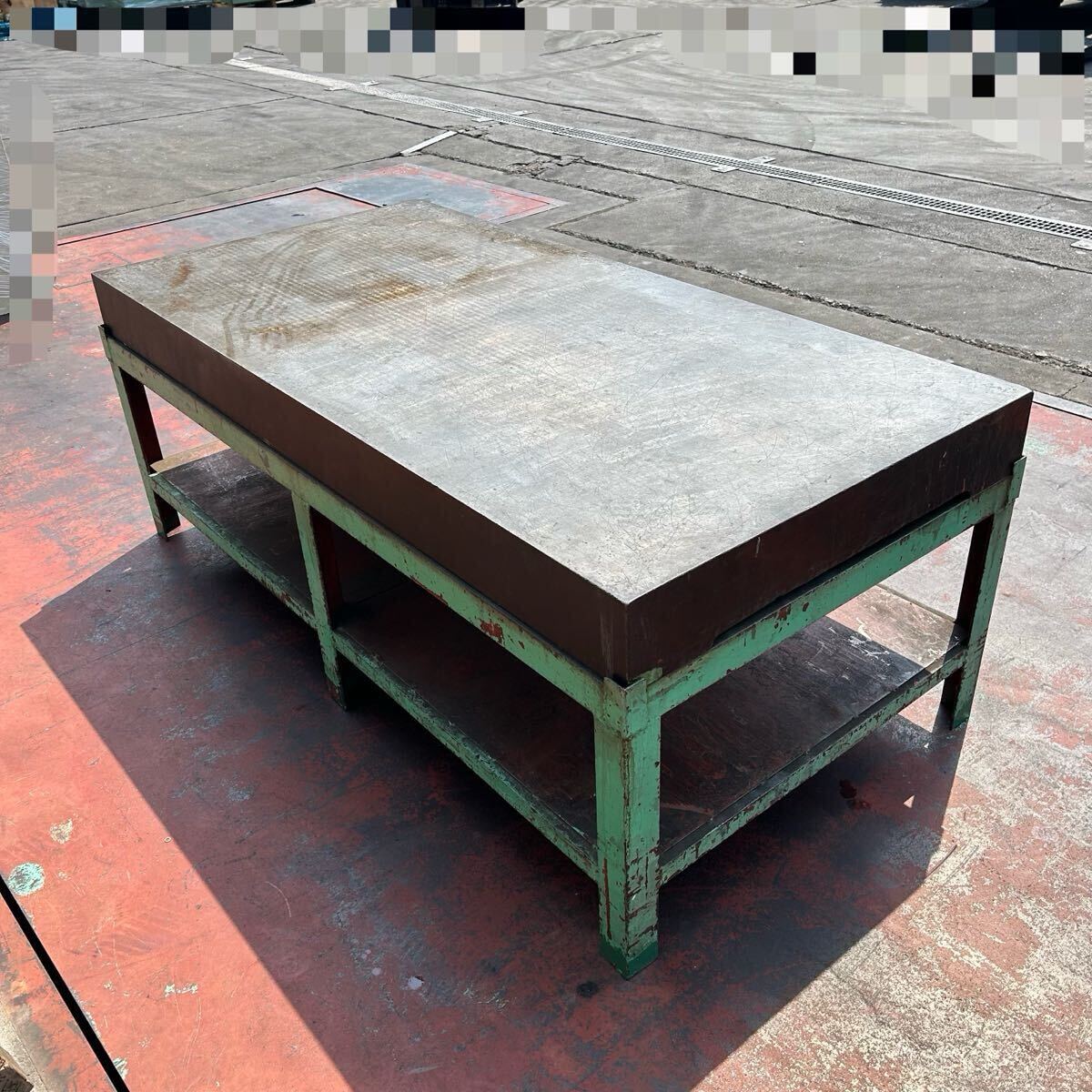 Yahoo!オークション - T88 鉄定盤 作業台 定盤本体は約901×183cm
