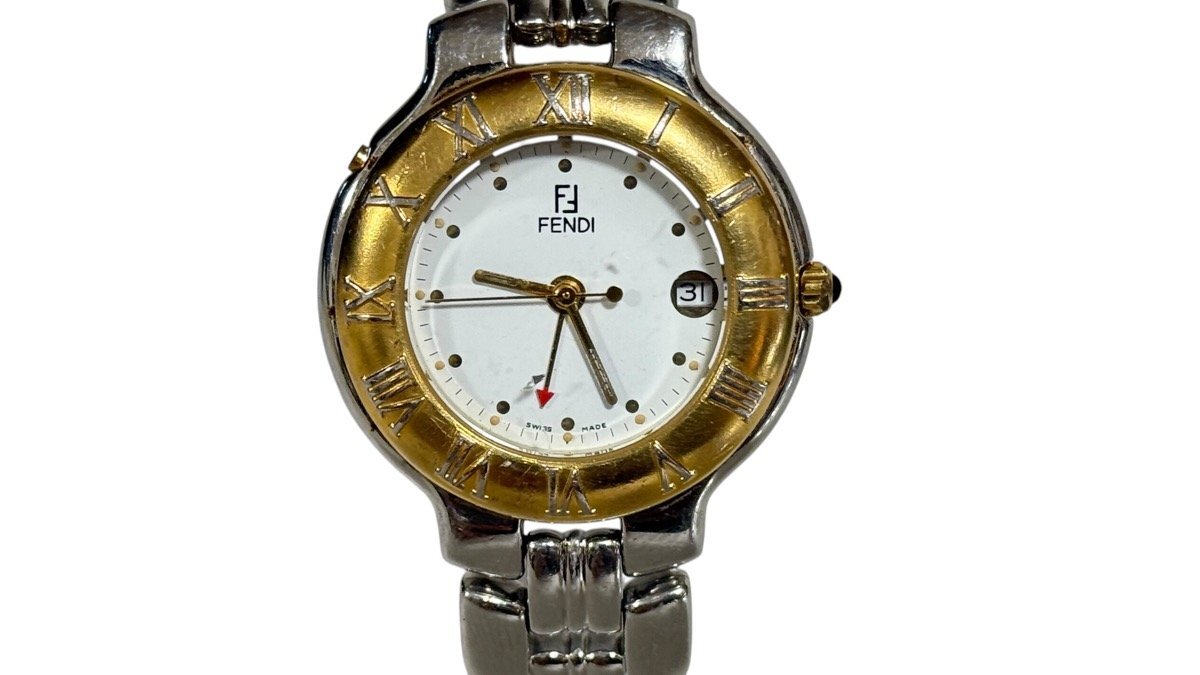 Yahoo!オークション - 1円 動作OK フェンディ 920G 腕時計 ホワイト文...