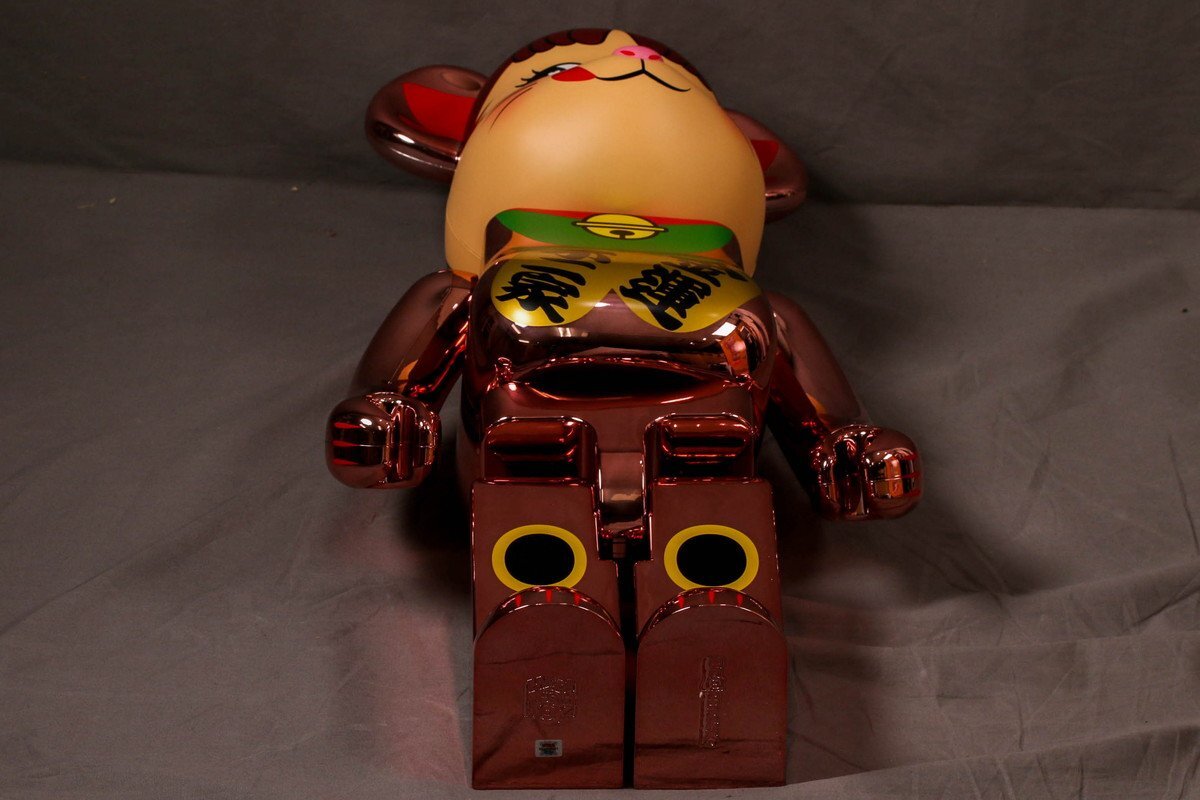 Yahoo!オークション - 【SAG】 高さ71cmベアブリック×不二家コラボ 桃...