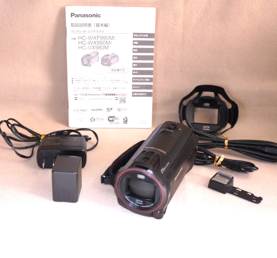 Yahoo!オークション - 美品 パナソニック デジタル 4Kビデオカメラ WX9...