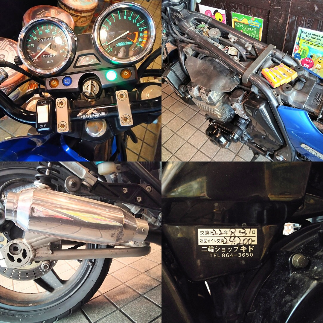 Yahoo!オークション - ZRX-Ⅱ ZRX400 ZR400E モナカ ハリケーン 走行22...