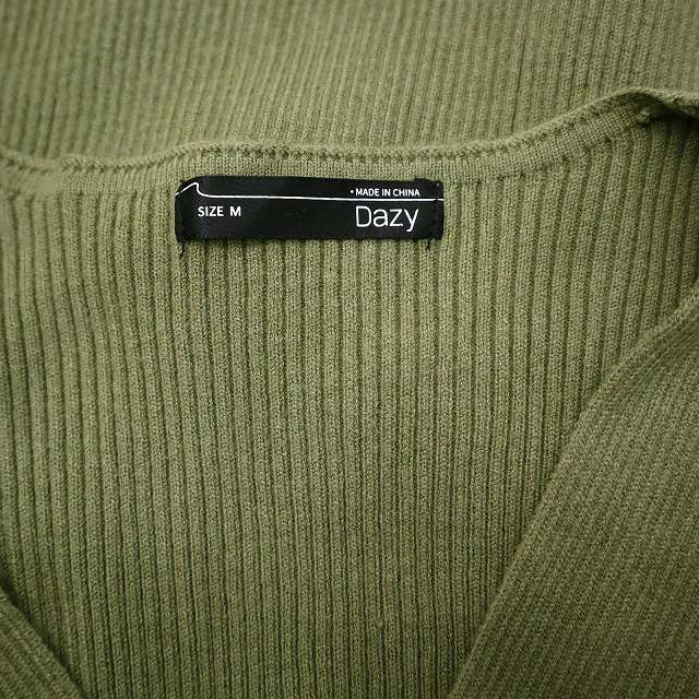 Yahoo!オークション - Dazy カシュクール リブニット カットソー M グ...