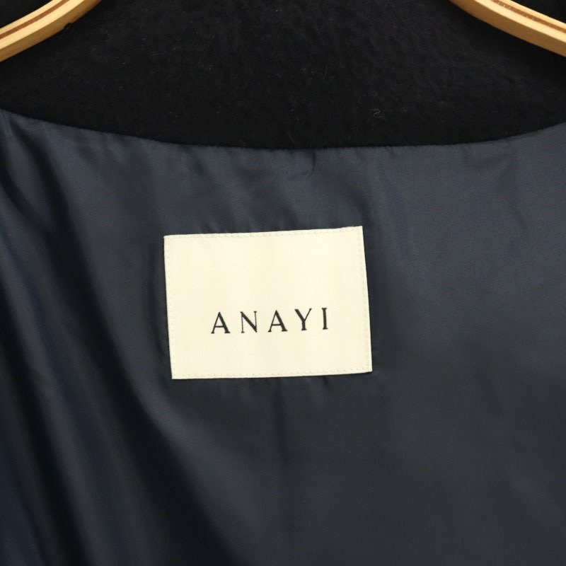 Yahoo!オークション - アナイ ANAYI アルパカシャギーダウンコート 34 ...