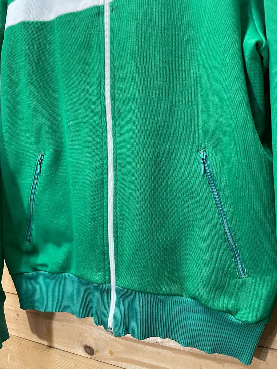 70s adidas トラックジャケット ジャージ 緑×白 ヴィンテージ 70s adidas トラックジャケット ジャージ 緑×白 ヴィンテージ